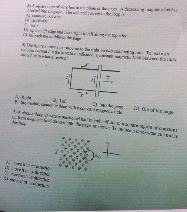 Solved: A Square Loop Of Wire Lies In The Plane Of The Pag... | Chegg.com