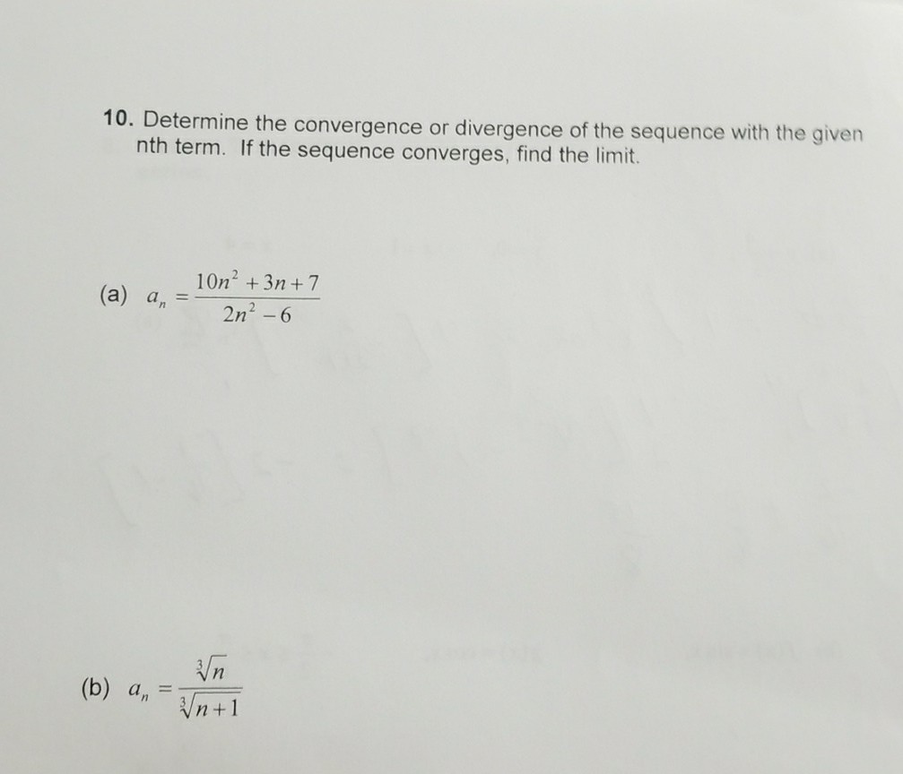 Solved Determine the convergence or divergence of the | Chegg.com