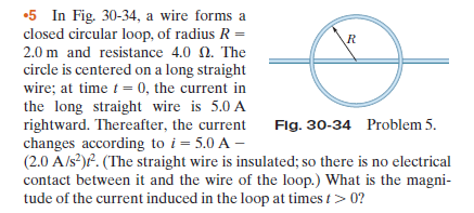 Solved: 5 In Fig. 30-34, A Wire Forms A Closed Circular Lo... | Chegg.com