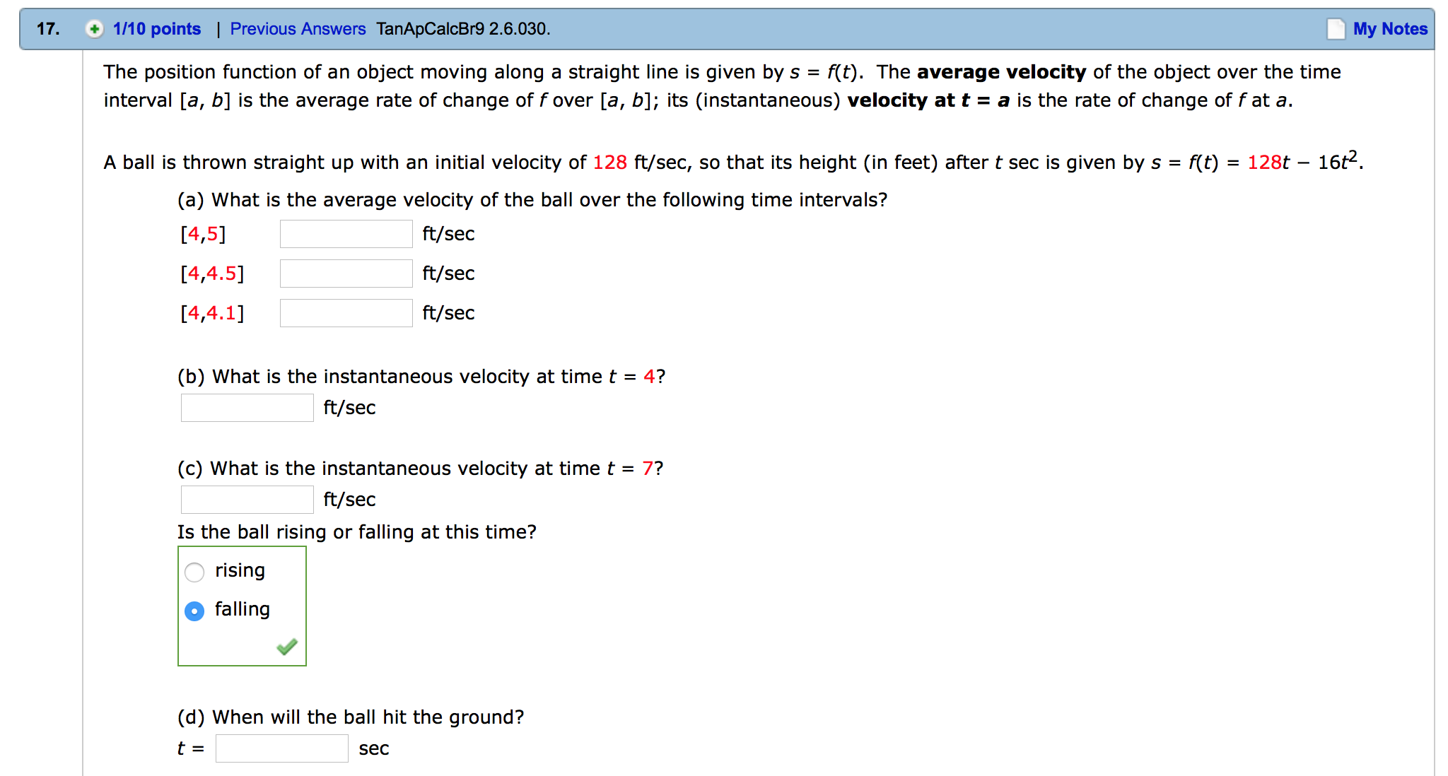 Solved The Position Function Of An Object Moving Along A