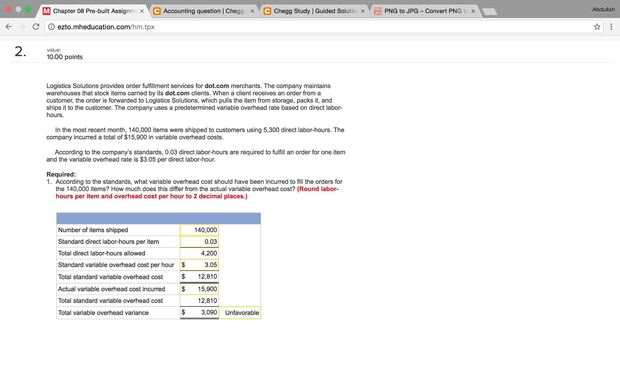 Solved: M Chapter 08 Pre-built Assignm Accounting Question... | Chegg.com
