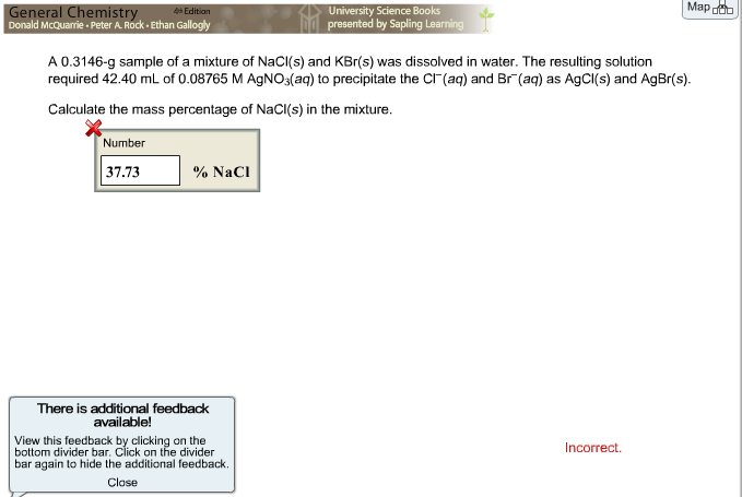 Solved: A 0.3146-g Sample Of A Mixture Of NaCl(s) And KBr(... | Chegg.com
