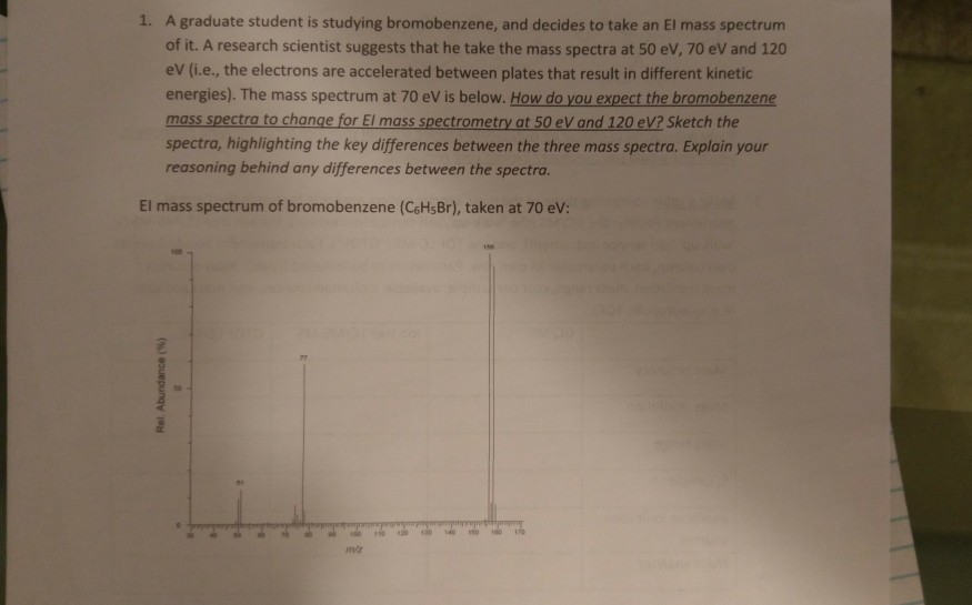 Solved: 1. A Graduate Student Is Studying Bromobenzene, An... | Chegg.com