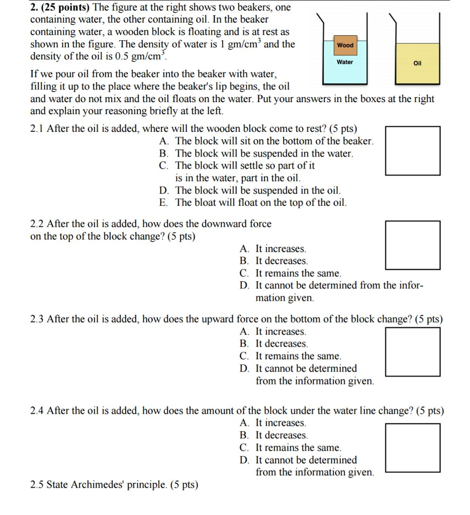 Solved: The Figure At The Right Shows Two Beakers, One Con... | Chegg.com