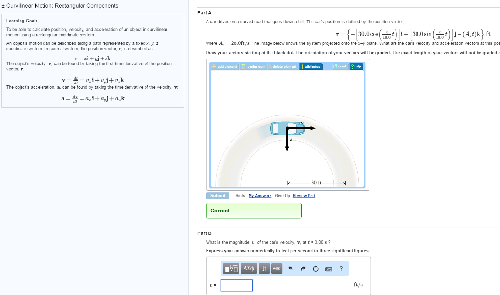 Solved: Curvilinear Motion: Rectangular Components Learnin... | Chegg.com