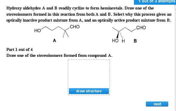 Solved: Hydroxy Aldehydes A And B Readily Cyclize To Form ... | Chegg.com