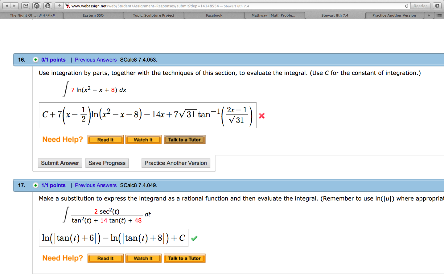 Solved: Use Integration By Parts, Together With The Techni... | Chegg.com