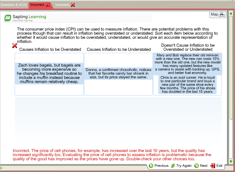 Solved: Question 8 Of 22 Ncorre Map Sapling Learning Macmi... | Chegg.com