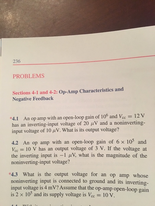An op amp with an open-loop gain of 106 and V_cc = 12 | Chegg.com