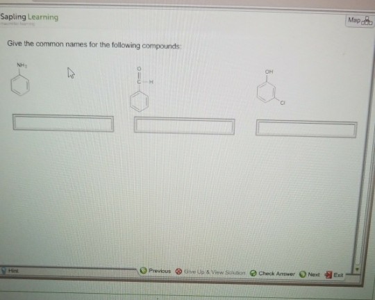 Solved: Mapc Sapling Learning Give The Common Names For Th... | Chegg.com