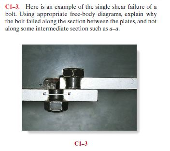 Solved: C1–3. Here Is An Example Of The Single Shear Failu... | Chegg.com
