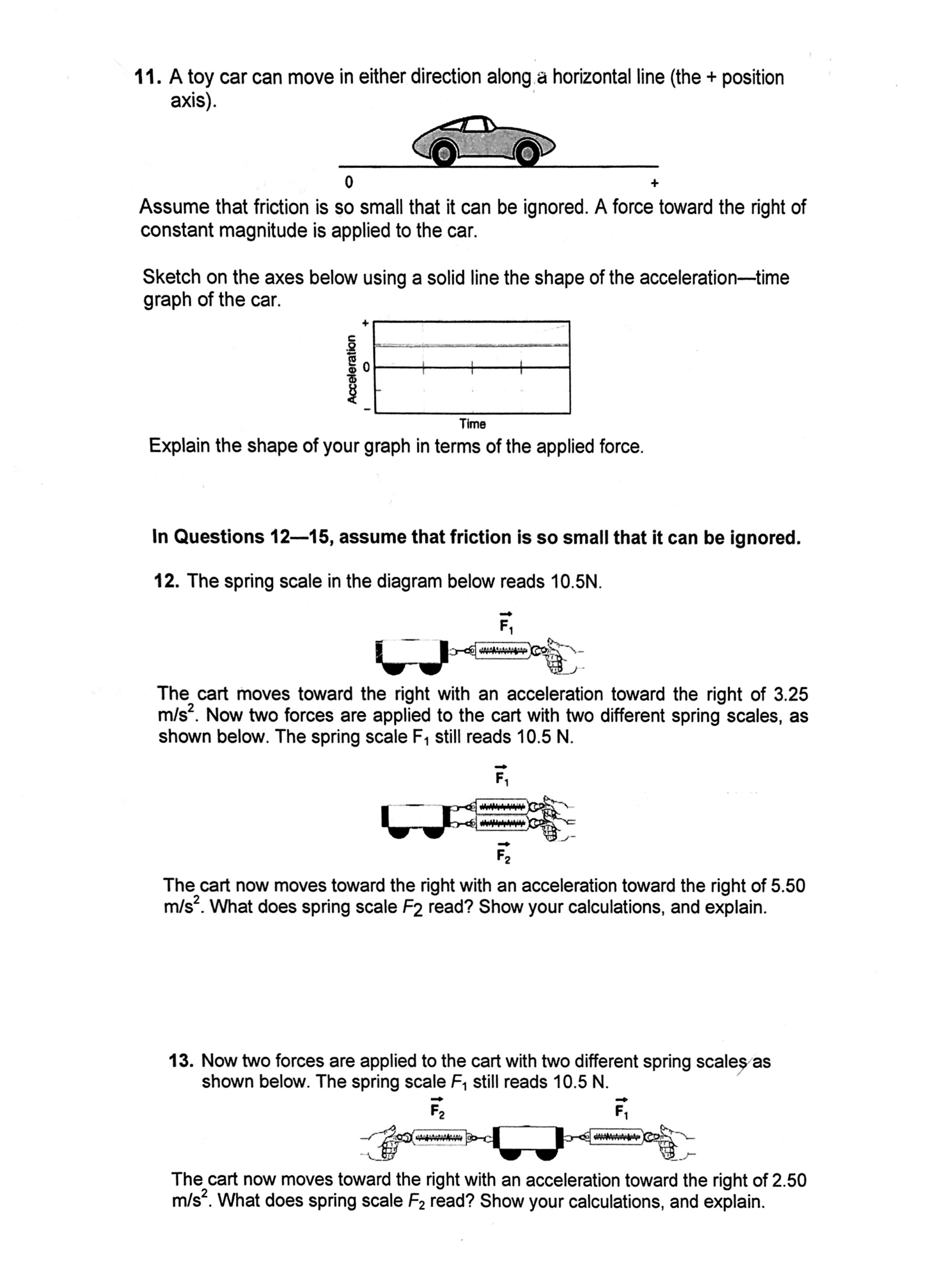 Solved: A Toy Car Can Move In Either Direction Along A Hor... | Chegg.com