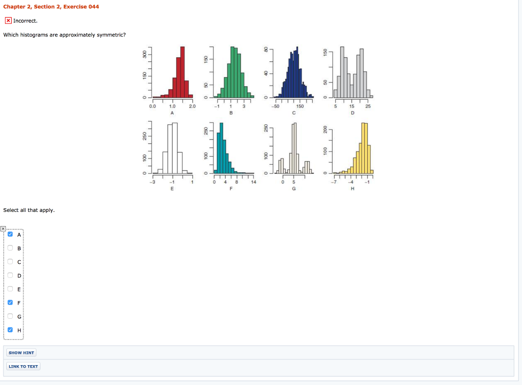 Solved Chapter 2, Section 2, Exercise 044 Incorrect. Which | Chegg.com