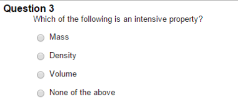 Solved Which of the following is an intensive property? | Chegg.com