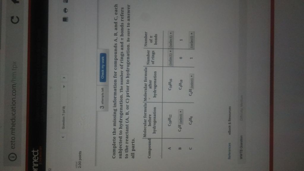 Solved: Complete The Missing Information For Compounds A, ... | Chegg.com