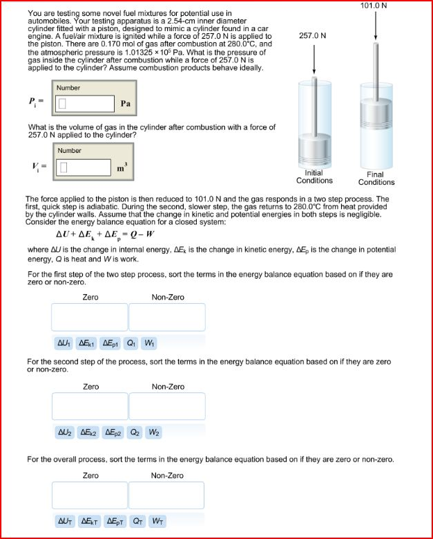 Solved You are testing some novel fuel mixtures for | Chegg.com
