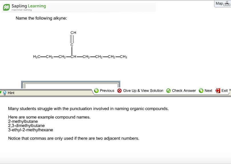 Solved Map A Sapling Learning Macmillan Learning Name The