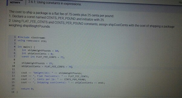 Solved: The Cost To Ship A Package Is A Flat Fee Of 75 Cen... | Chegg.com