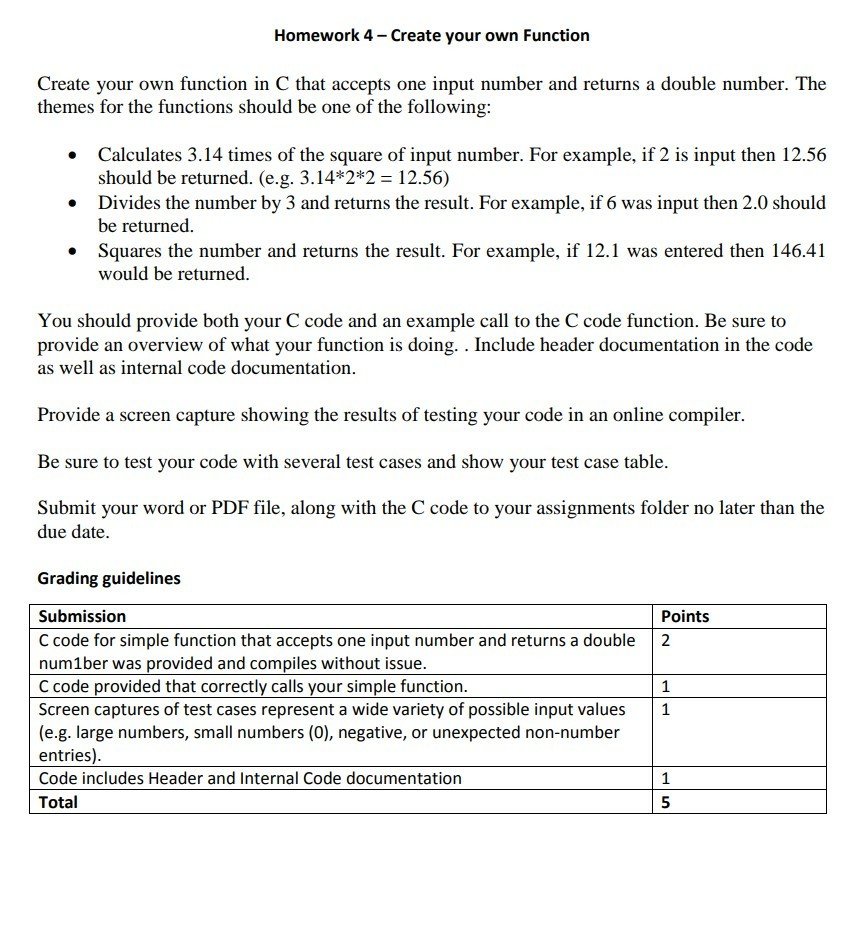 Solved Homework 4 Create Your Own Function Create Your Ow