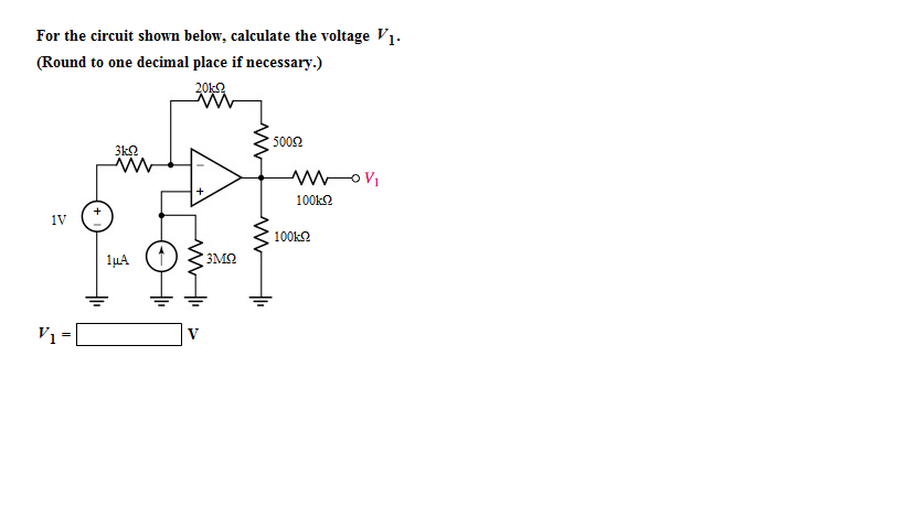 Solved For the circuit shown below, calculate the voltage | Chegg.com