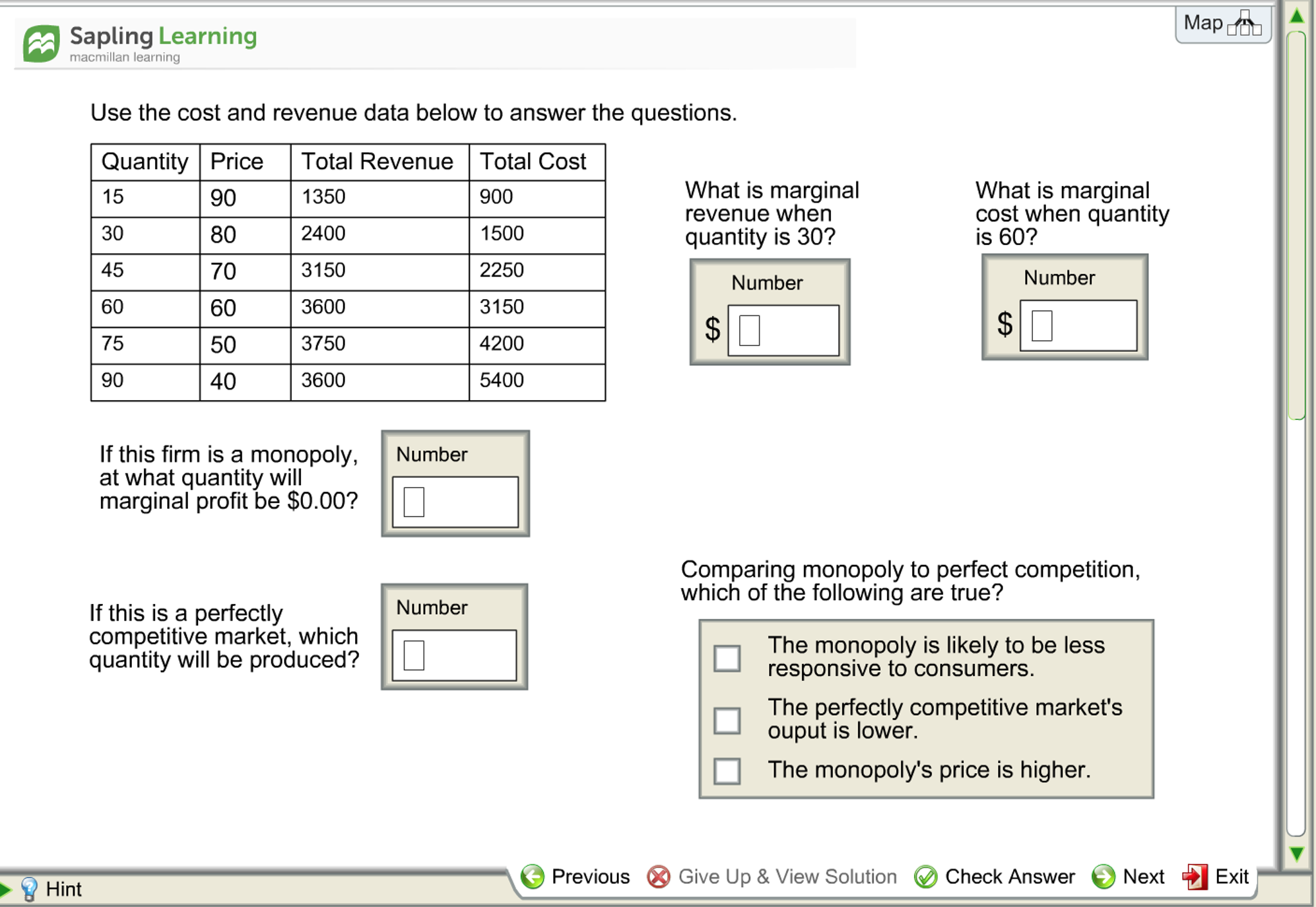 Solved: Map A A Sapling Learning Macmillan Learning Use Th... | Chegg.com