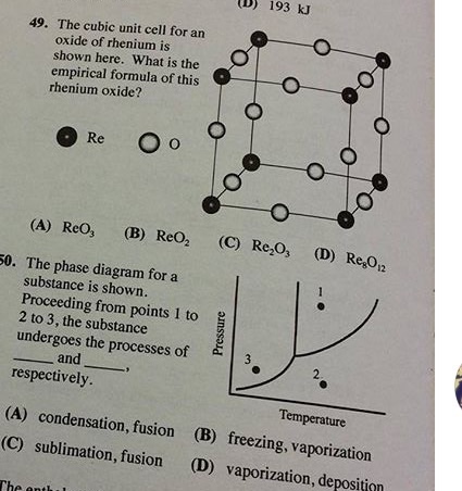 Solved: 49. The Cubic Unit Cell For An Oxide Of Rhenium Is... | Chegg.com
