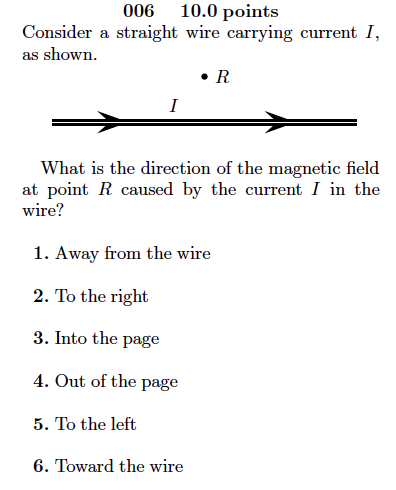 Solved: Consider A Straight Wire Carrying Current I, As Sh... | Chegg.com