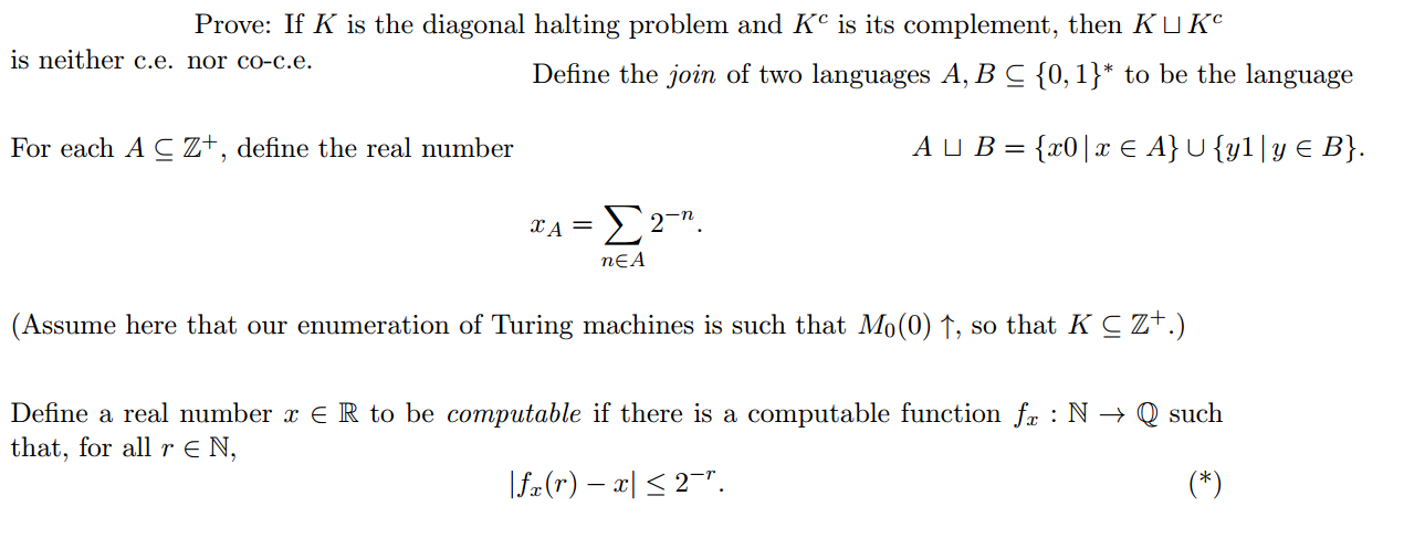 Solved Prove: If K is the diagonal halting problem and Kc is | Chegg.com