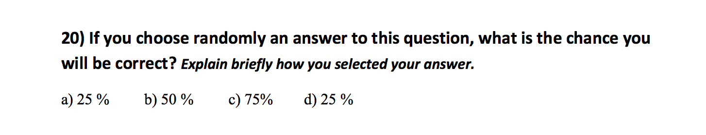 Solved: If You Choose Randomly An Answer To This Question,... | Chegg.com
