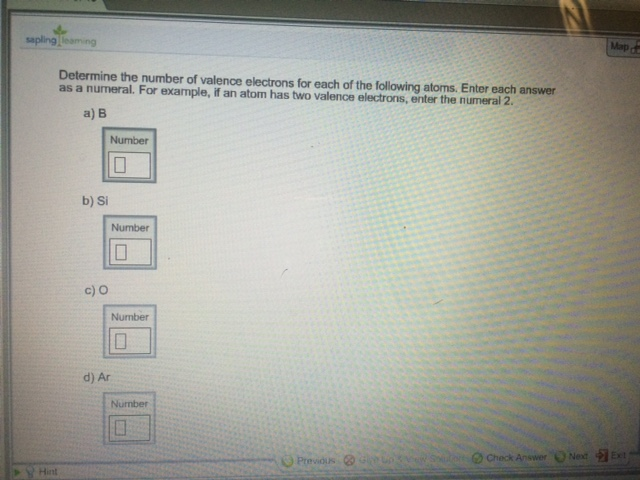 Solved: Sapling Leaming Mapdr Determine The Number Of Vale... | Chegg.com