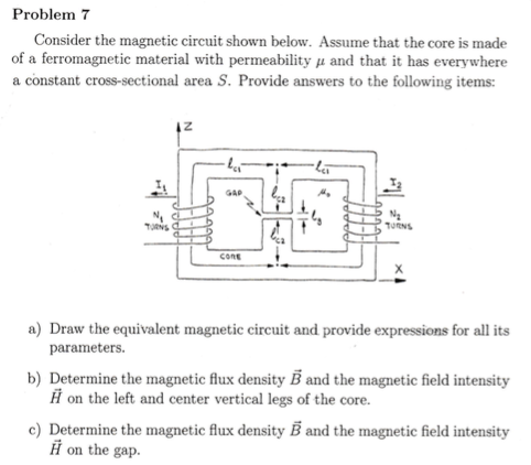 Solved Consider the magnetic circuit shown below. Assume | Chegg.com