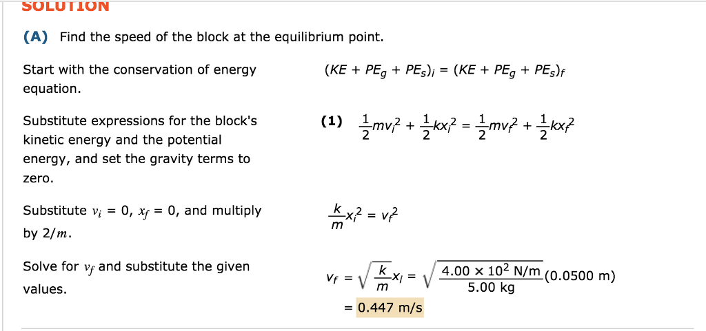 Conservation Of Energy Formula