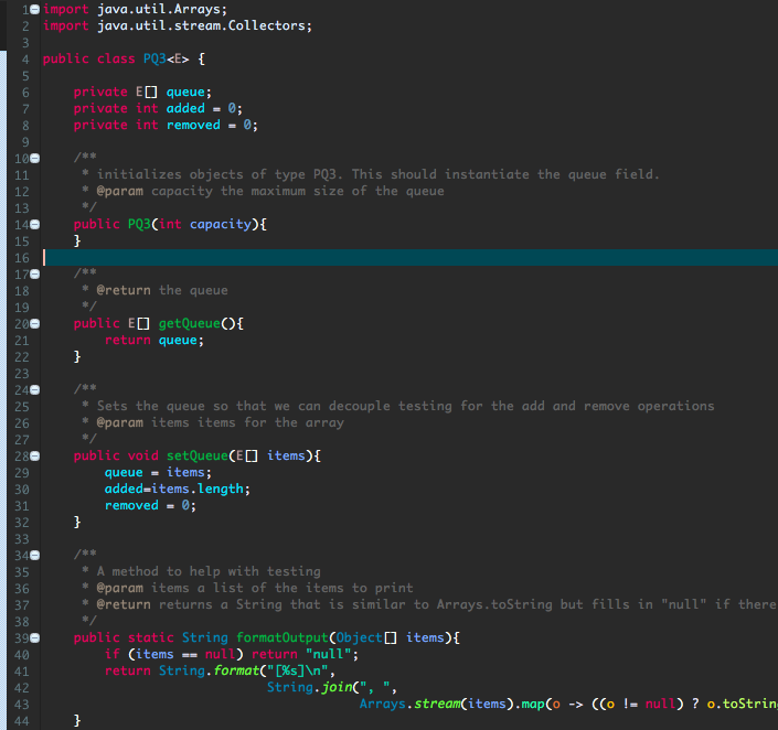 Solved Instructions Use the javadoc to complete the | Chegg.com