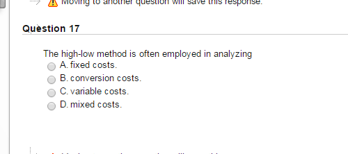 Solved The high-low method is often employed in analyzing | Chegg.com