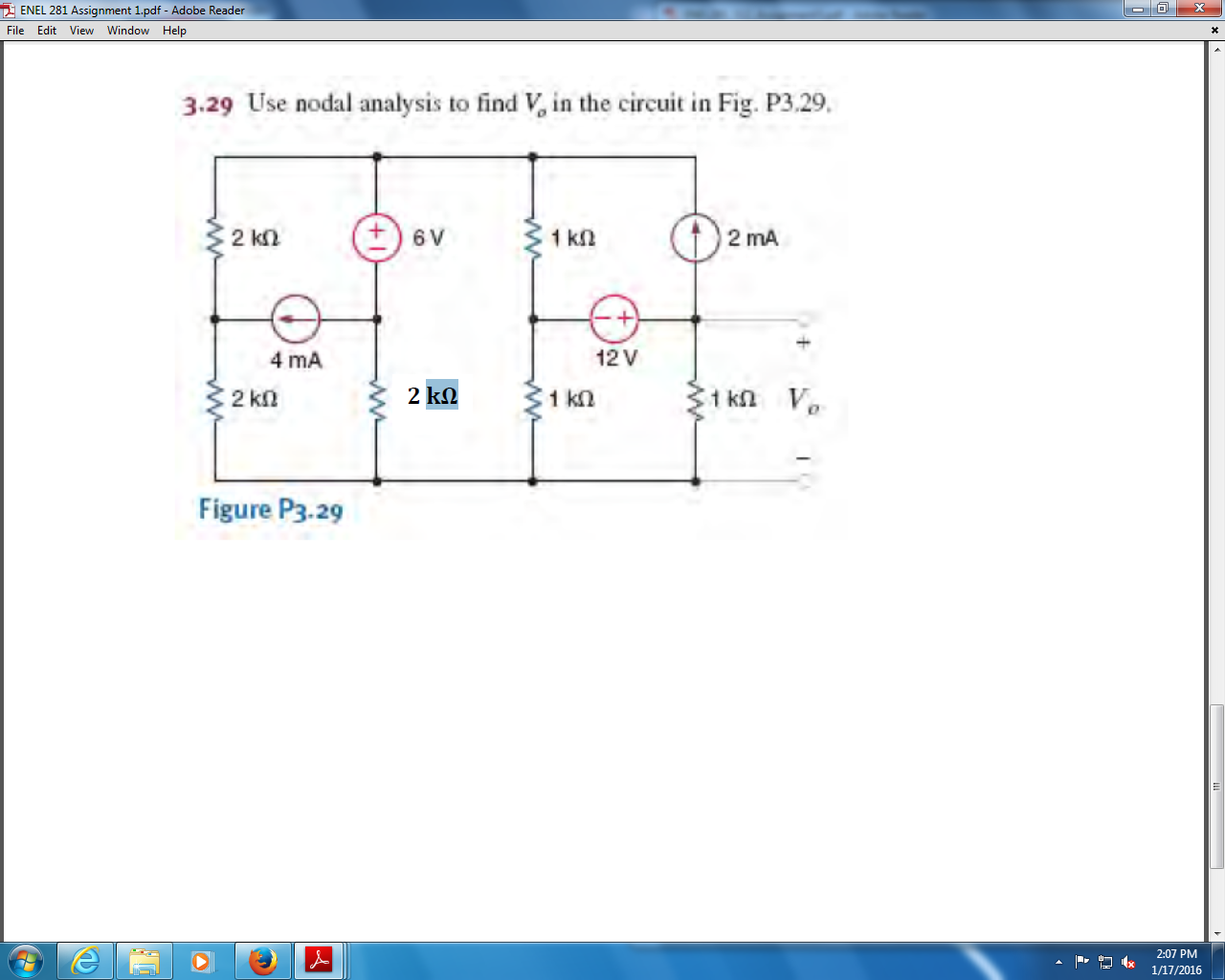 Solved Use nodal analysis to find V_0 in the circuit in Fig. | Chegg.com
