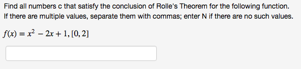 Solved Find all numbers c that satisfy the conclusion of | Chegg.com