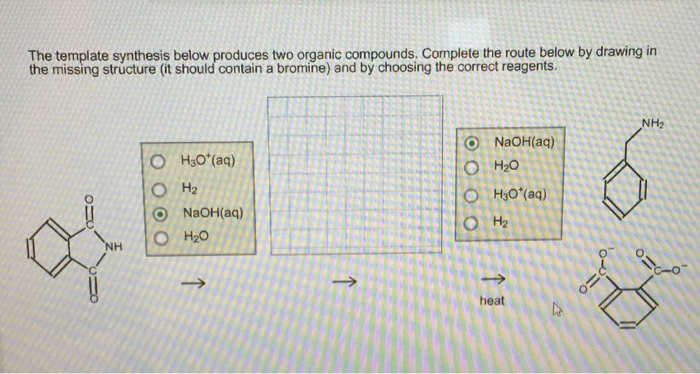 Solved The template synthesis below produces two organic | Chegg.com