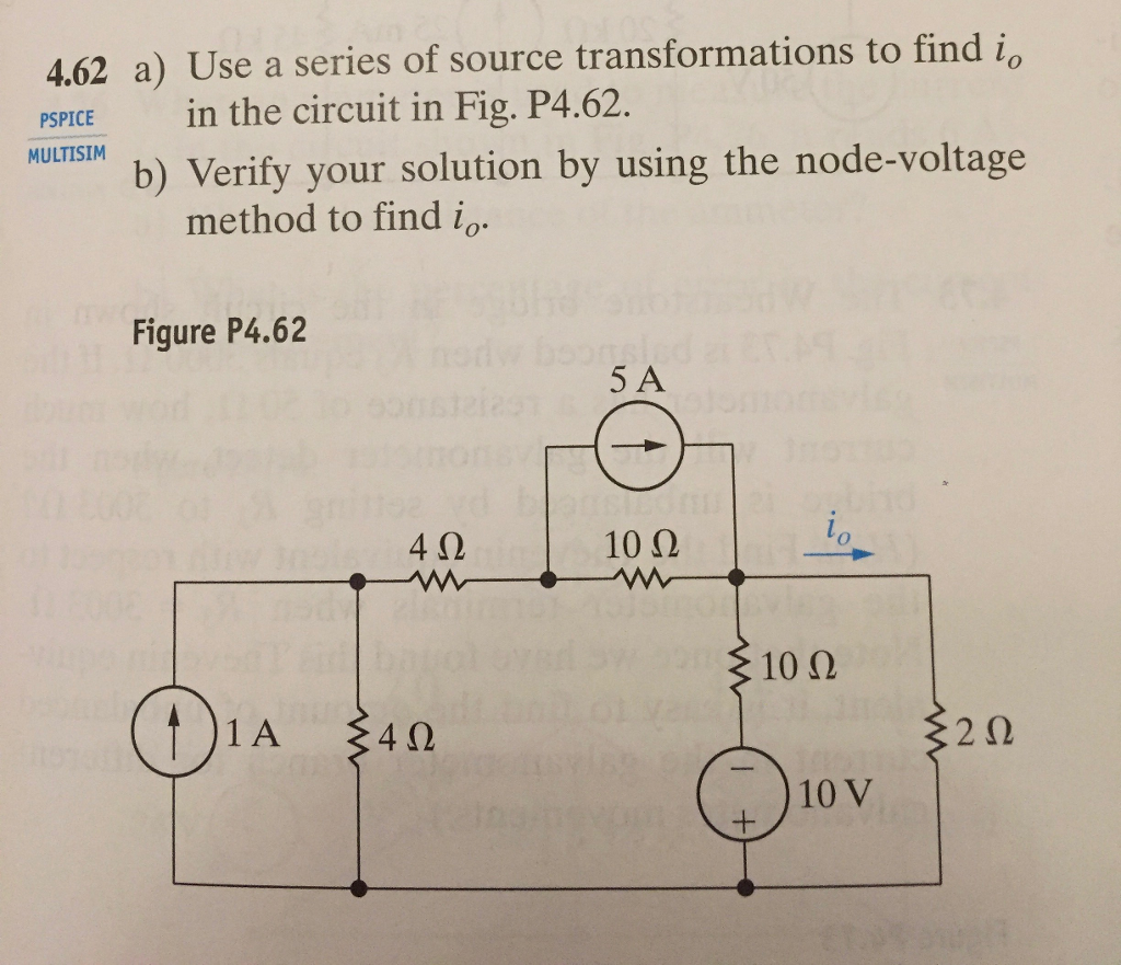 Solved Use A Series Of Source Transformations To Find I 0 In