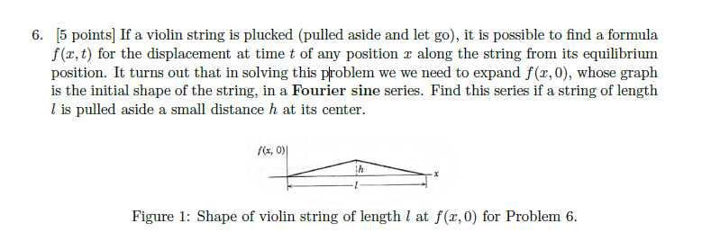 Solved 6. 5 points] If a violin string is plucked (pulled | Chegg.com