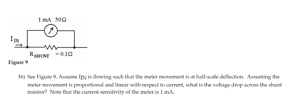 Solved 1mA 50? IN Figure 9 16) See Figure 9. Assume IIN is | Chegg.com