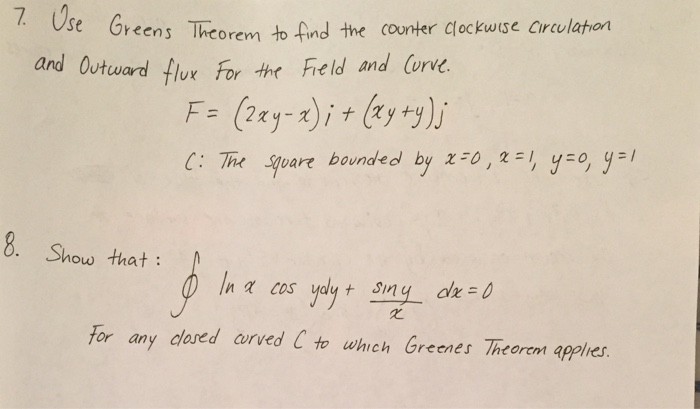 Solved Use Greens Theorem to find the counter clockwise | Chegg.com