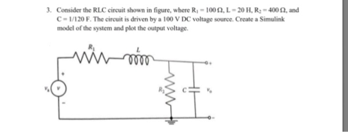 Solved 3. Consider the RLC circuit shown in figure, where | Chegg.com