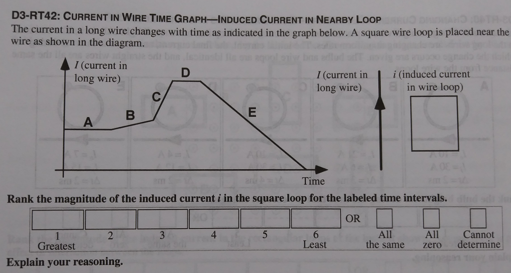 Solved D3-RT42: CURRENT IN WIRE TIME GRAPH-INDUCED CURRENT | Chegg.com