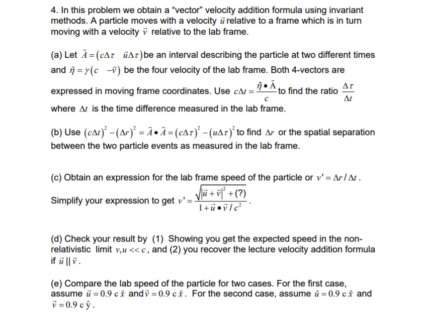 4 In This Problem We Obtain A vector Velocity Chegg 4-in-this-problem-we-obtain-a-vector-velocity-chegg