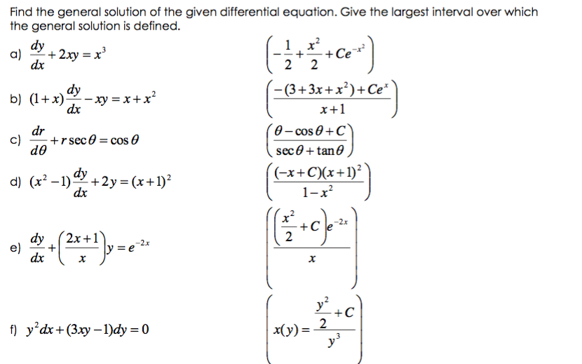Solved Find the general solution of the given differential | Chegg.com