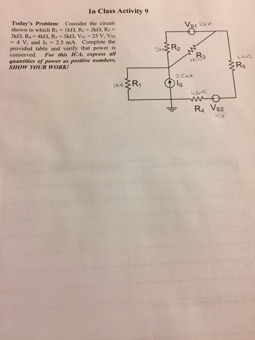 Solved Consider the circuit shown in which R_1 = 1k ohm, R_2 | Chegg.com