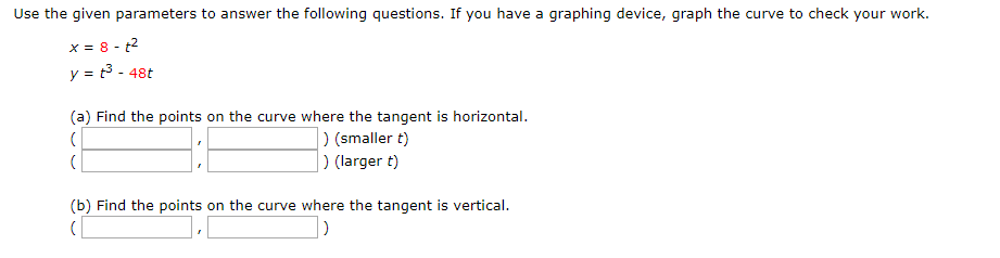 Solved Use the given parameters to answer the following | Chegg.com