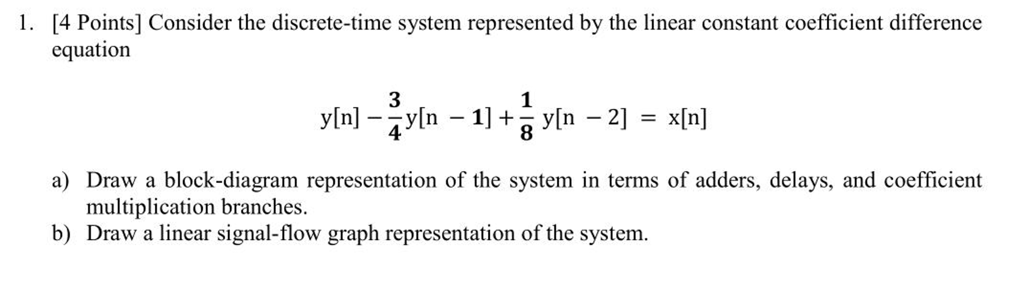 Solved Consider the discrete-time system represented by the | Chegg.com