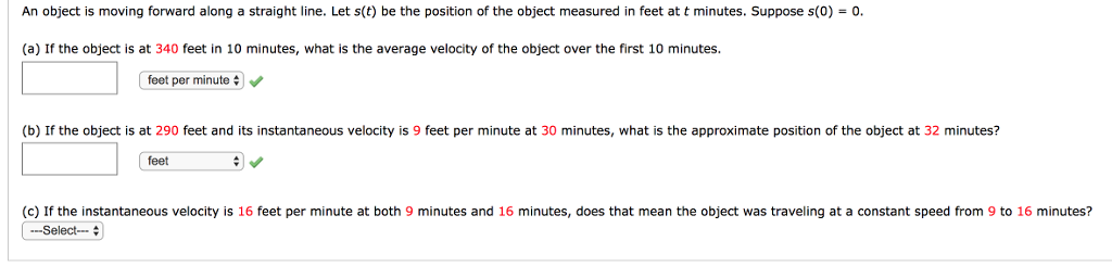 Solved An object is moving forward along a straight line. | Chegg.com