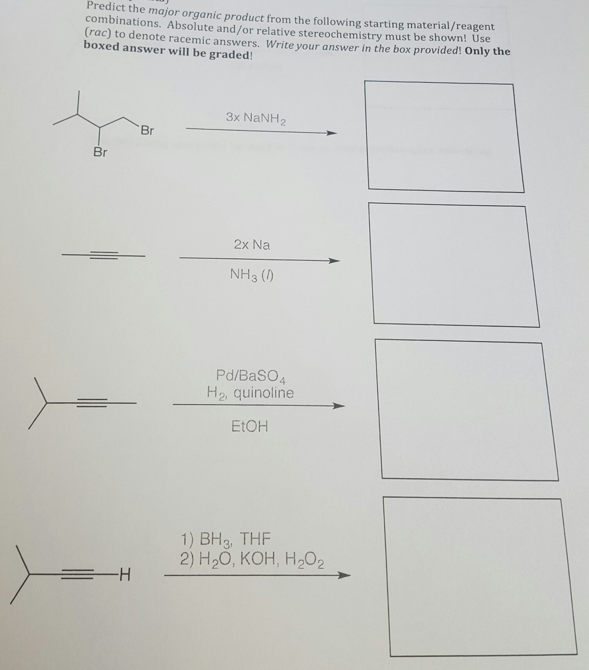 Solved Predict the major organic product for each of the | Chegg.com